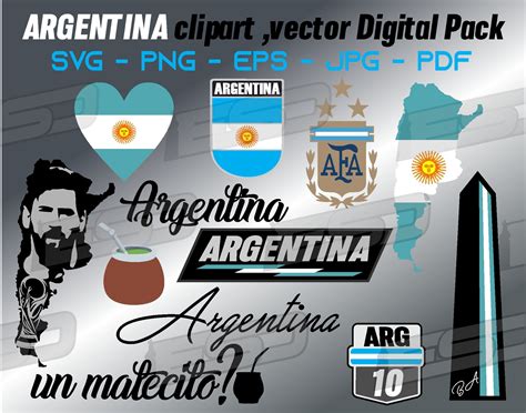 Argentina Digital Vector Pack Svg Etsy