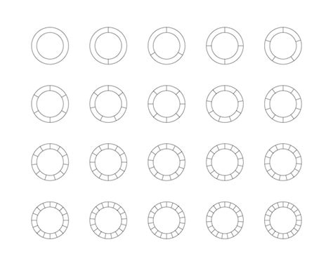 premium vector circle section graph circular chart pie diagram