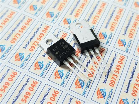MBR20100CT, MBR20100CTG Diode 20A/100V TO-220