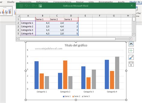 cómo hacer un gráfico en word paso a paso ninja del excel