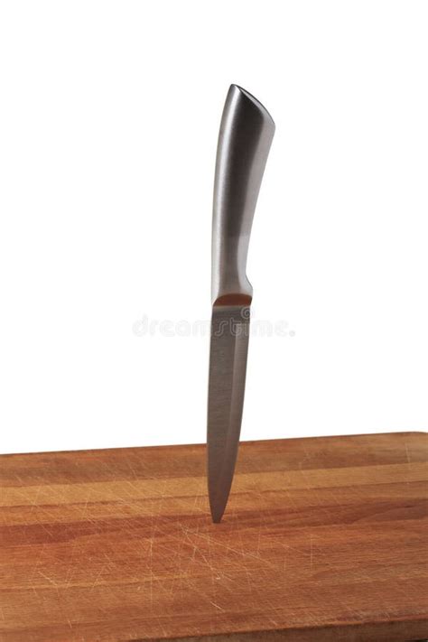 Knife Stuck In Cutting Board Stock Image Image Of Service Stuck 280758481