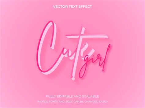 Premium Vector Cute 3d Vactor Text Effect