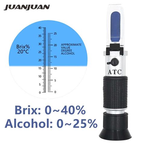 Jual Alcohol Sugar Wine Refractometer Densitometer Brix Atc Ad7 Shopee Indonesia