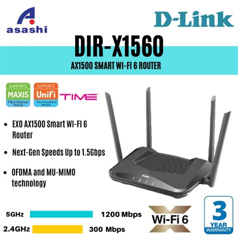 D Link DIR X3000Z AX3000 Mesh Gigabit Wireless Router D Link DIR X1560 Wireless AX1500 Smart Wi