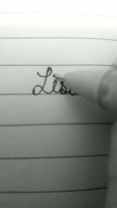 Writing Lisa In Cursive Shorts Youtubeshorts Cursive Lisablackpink Lisa Aghrinja Youtube