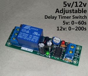 DC 5v 12v Adjustable 0 200s Delay Time Switch Turn On Board Timer Relay