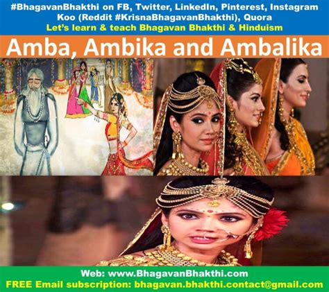 Amba Ambika Ambalika Information Bhishma Story Husband Sons