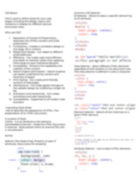 Solution Html And Css Basics Studypool