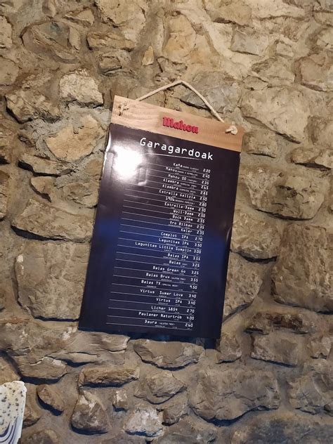 Carta Del Restaurante Larrinetxe Jatetxea Mondragón