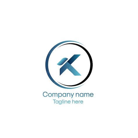 Premium Vector A Blue Letter K Logo With A Circle
