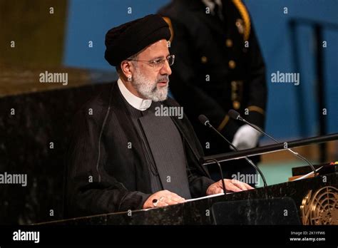 Seyyed Ebrahim Raisi President Of The Islamic Republic Of Iran Speaks