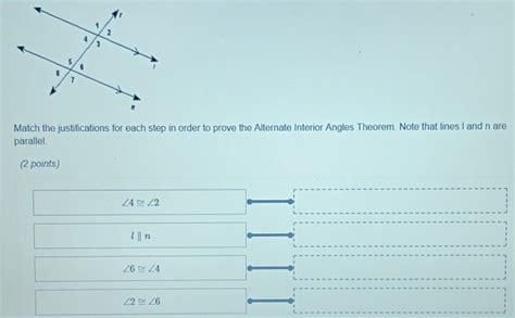 Solved Match The Justifications For Each Step In Order To Prove The