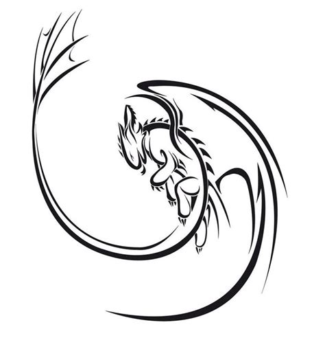 Toothless Line Art For Dragon Lovers Tatuaggio Nordico Tatuaggi