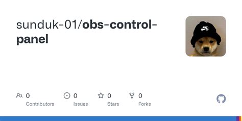 Github Sunduk 01obs Control Panel