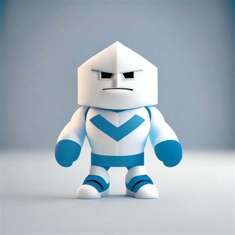 Premium Ai Image A Robot With A Blue Heart On His Chest