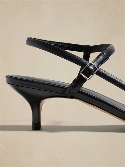 Terzo Leather Kitten Heel Sandal Banana Republic