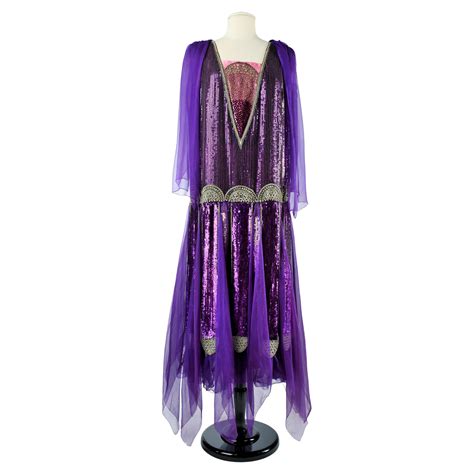 A Paul Poiret Ball Gown In Sequined Silk Crepe And Satin France Circa