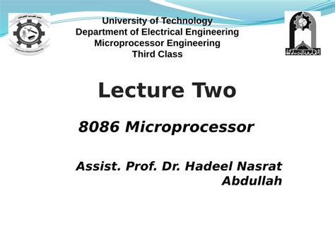 pdf lecture 2 8086 microprocessor