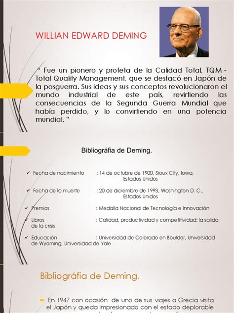 Los 14 Principios De Deming Original Pdf Calidad Comercial Japón