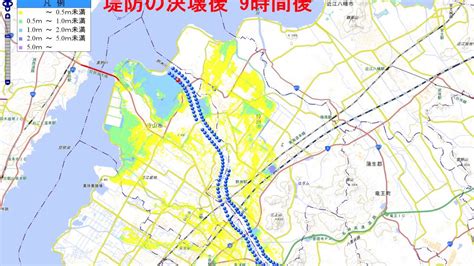 氾濫シミュレーション 左岸12km YouTube