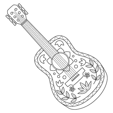 Gitara Kolorowanka Zdjęcia Darmowe Pobieranie Na Freepik