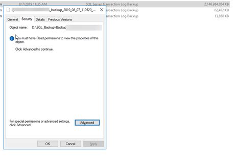 Sql Server Not Able To Delete Transaction Log Backup File Database Administrators Stack Exchange