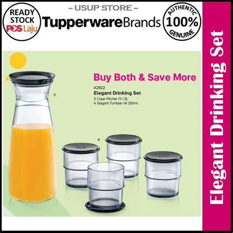 Clear Drinking Set Tupperware Plus