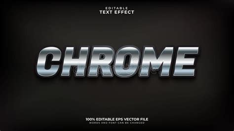 Chrome Text Effect Editable Text Effect Stock Vector Illustration Of Celebration Event