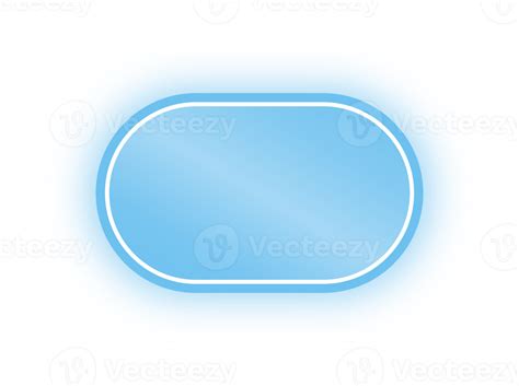 Neon Blue Rounded Rectangle Banner Neon Rounded Rectangle 10976471 Png