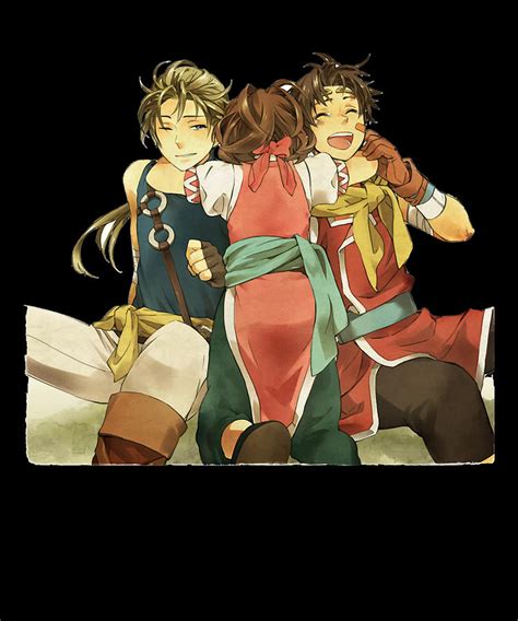 Riou Jowy Nanami Suikoden Genso Suikoden Drawing By Wild Oaks Pixels