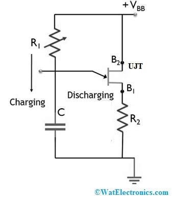 UJT Relaxation Oscillator Circuit Working Its Characteristics