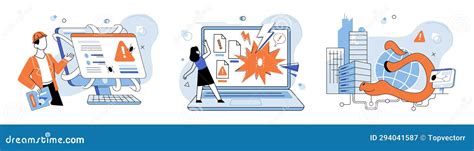 Data Protection Illustrations Convey Importance Datsecurity In Digital