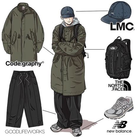 승배ㅣ일러스트레이터 On Instagram 🚶🏻 시티보이룩😎 Outer 코드그라피 야상 밀러터리 M65 피쉬테일 롱파카