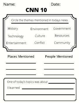 Journalism Graphic Organizer