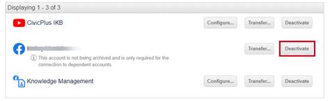 Deactivating An Account In The Archive Social Media Archiving