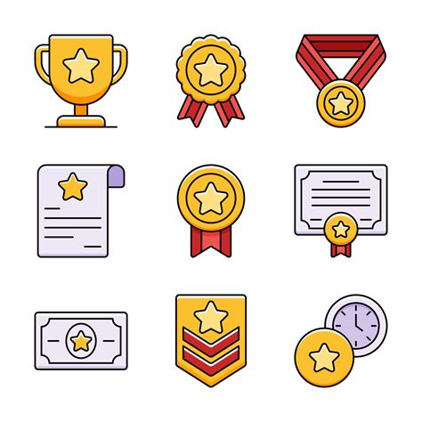 Star Icons Set 12372461 Vector Art At Vecteezy