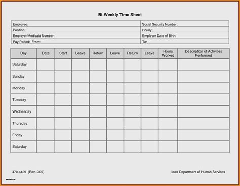 Bi Monthly Timesheet Template Excel Hq Template Documents