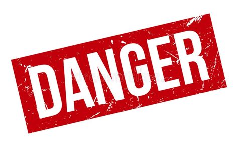 Danger Rubber Stamp Red Danger Rubber Grunge Stamp Seal Vector