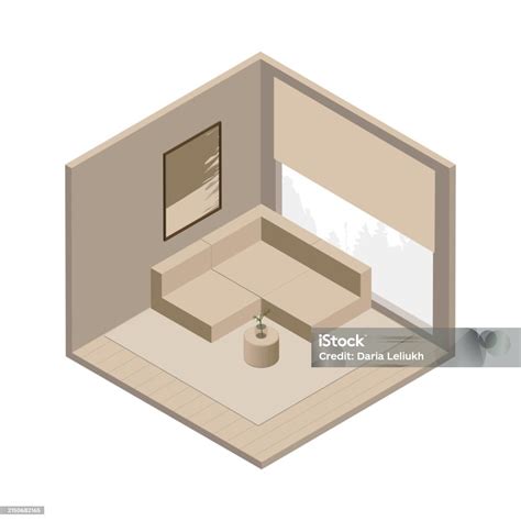 벡터 아이소 메트릭 낮은 폴리 미니멀 한 아늑한 거실 다양한 가구 현대 벡터 일러스트 레이 션입니다 0명에 대한 스톡 벡터 아트 및 기타 이미지 Istock