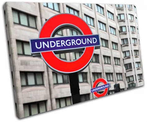 London Underground Landmarks Single Toile Murale Art Photo Print Eur 54
