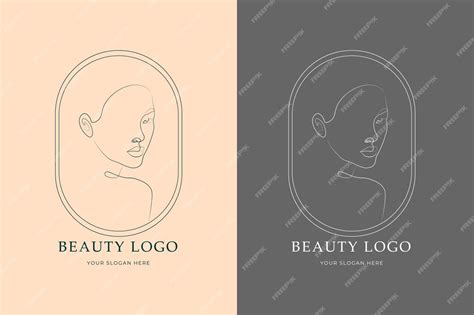 Premium Vector Hand Drawn Line Art Women Potrait Logo Design