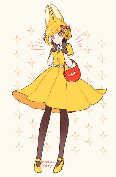 Safebooru 1girl Animal Ears Bag Bangs Beige Background Belt