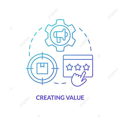 Creating Value Blue Gradient Concept Icon Consulting Symbol Brand