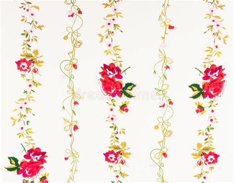 Vintage Decorative Red Rose Paper Stock Illustration Illustration Of