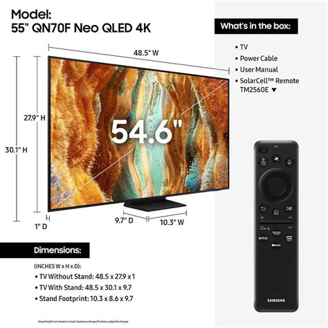 Samsung 55” Class Qn70f Series Neo Qled Mini Led 4k Uhd Samsungvision