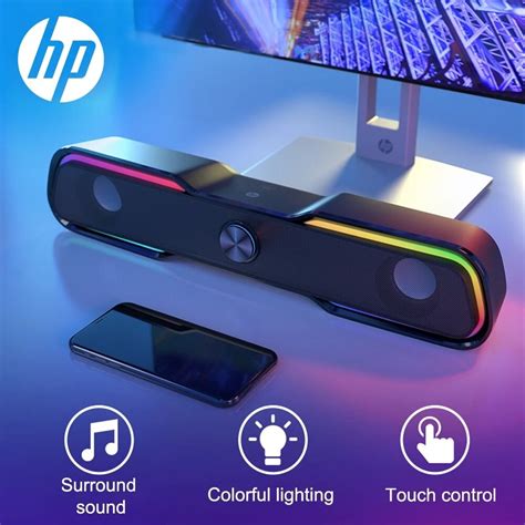 HP DHE 6002 Wired Speaker SoundBar RGB Light Stereo M L Computers Technology