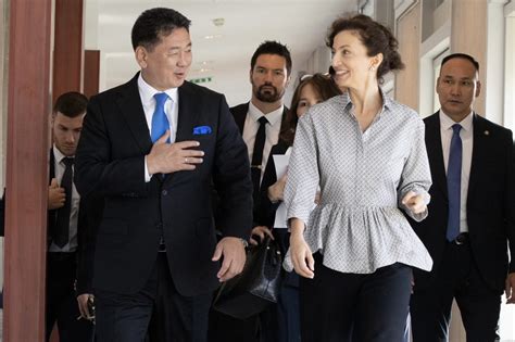 У Хүрэлсүхэд НҮБ ын Боловсрол шинжлэх ухаан соёлын байгууллагын Ерөнхий захирал Одри Азулэй