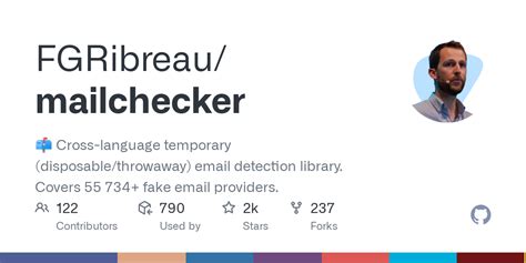 GitHub FGRibreau Mailchecker Mailbox Cross Language Temporary