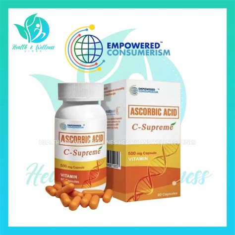 C Supreme Ascorbic Acid 60 Capsules Vitamin C 100 Original Boost