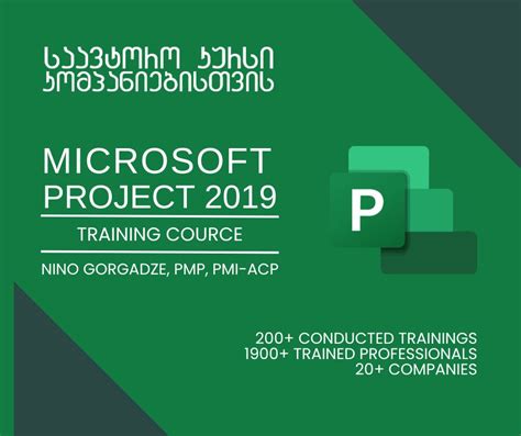 Msproject Training Nino Gorgadze Pmp® Pmi Acp®